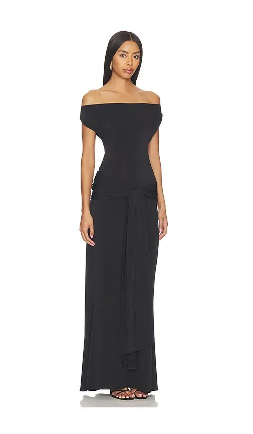 Show Me Your Mumu Winona Wrap Maxi Dress - Black