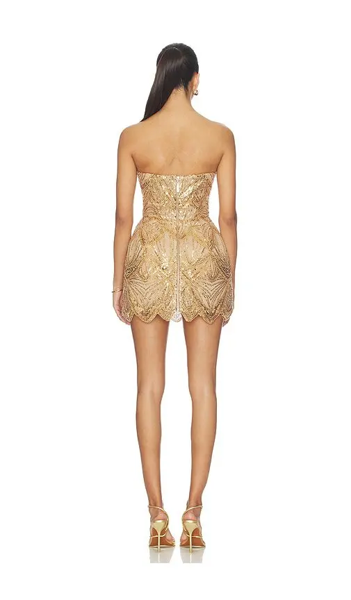 BRONX BANCO Giselle Mini Dress In Metallic Sequins