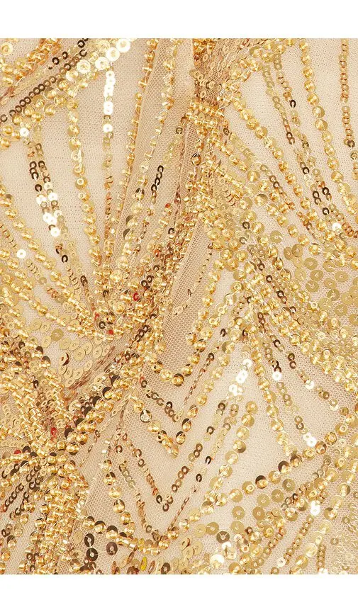 BRONX BANCO Giselle Mini Dress In Metallic Sequins