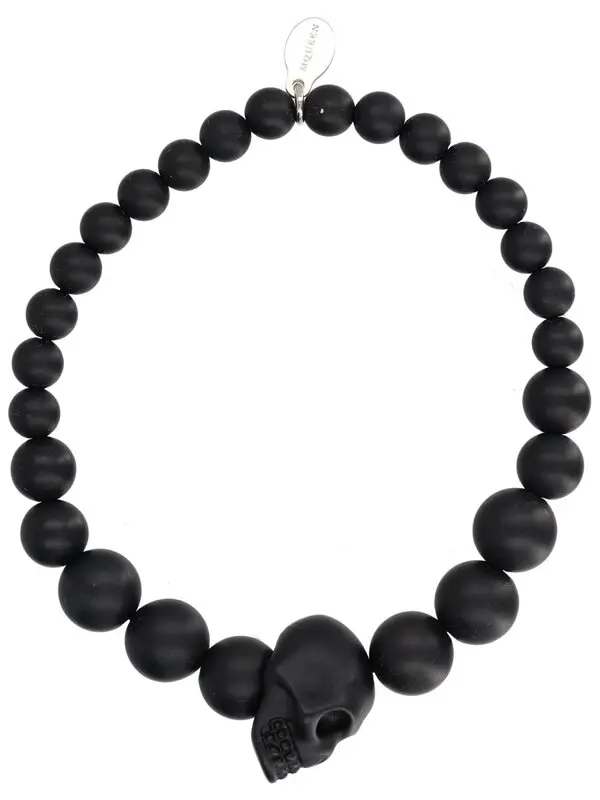 Alexander McQueen Bracciale Skull - Black