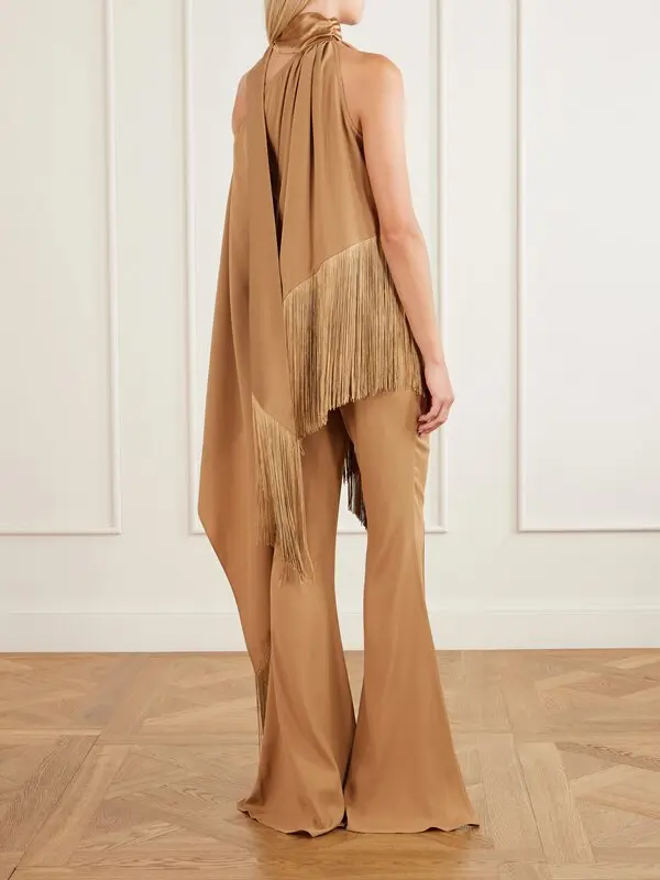 TALLER MARMO Atlas Fringed Crepe Blouse