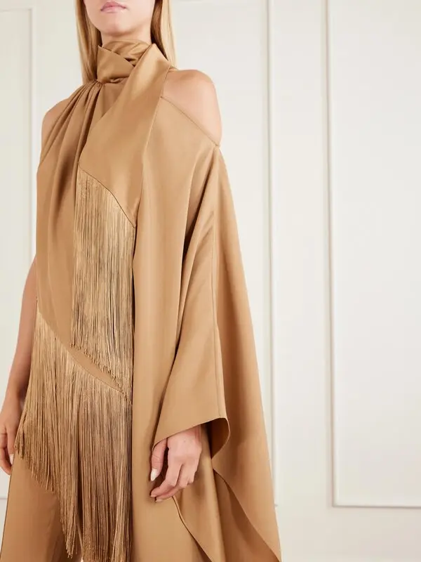 TALLER MARMO Atlas Fringed Crepe Blouse