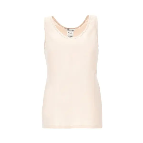 Max Mara Silk Cady Top With Embroidery - Pink