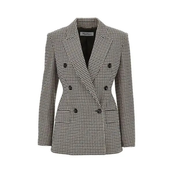 Max Mara Houndstooth Double-breasted Jacket