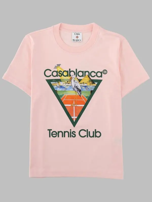 Casablanca Pyramid Abduction Graphic T-shirt - Pink