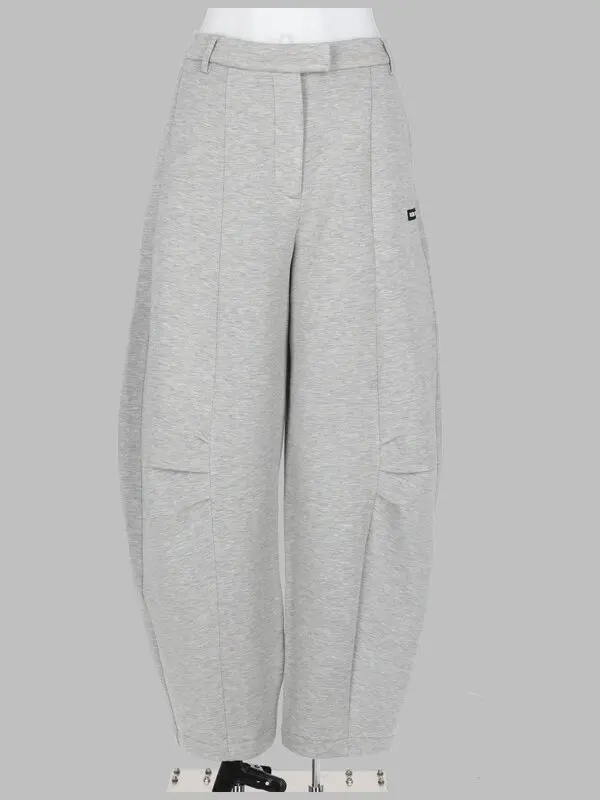 ROTATE BY BIRGER CHRISTENSEN Wide Leg Cargo Pants In Scuba - Gray