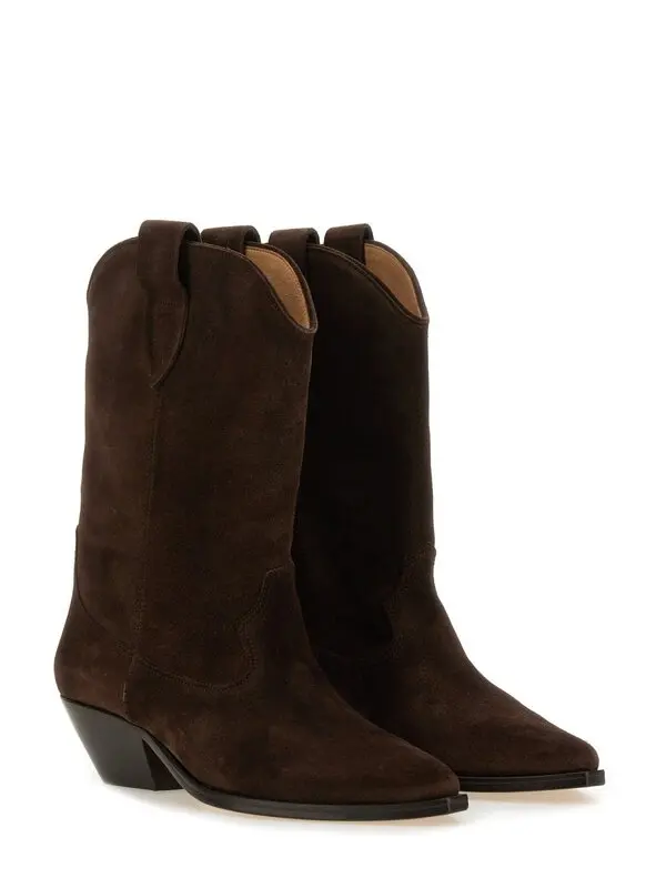 Isabel Marant Étoile Damas" Suede Cowboy Boots - Brown