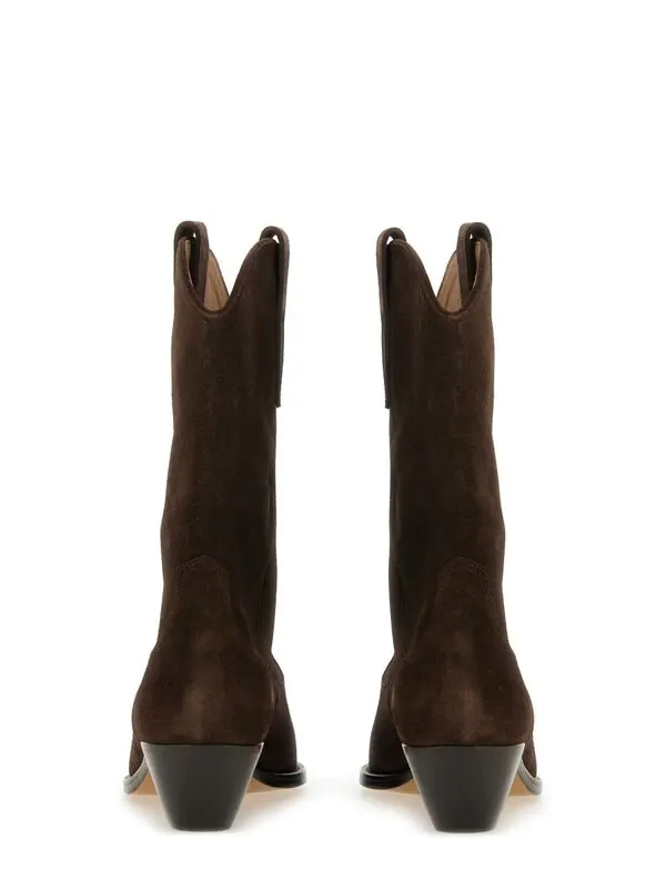 Isabel Marant Étoile Damas" Suede Cowboy Boots - Brown