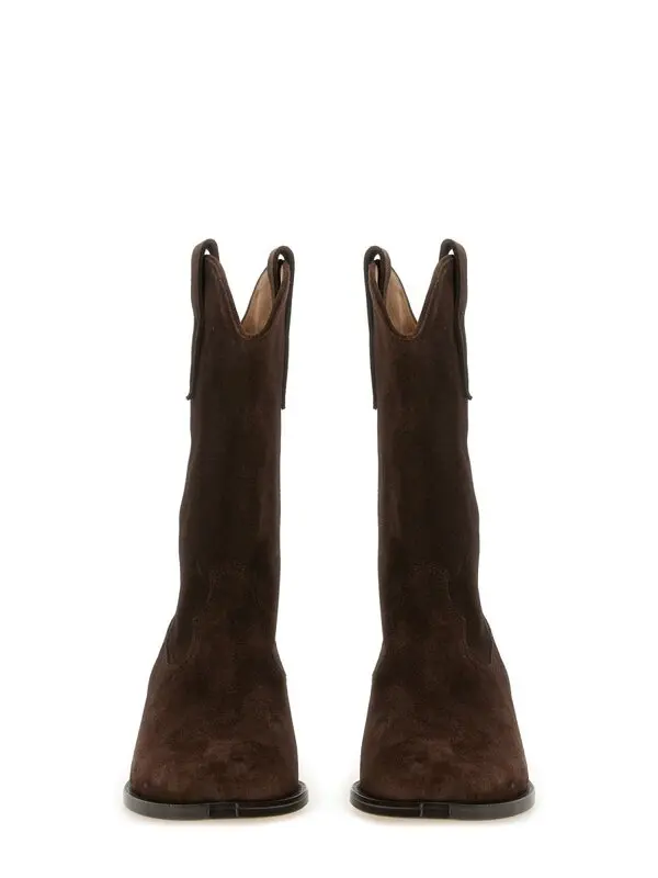 Isabel Marant Étoile Damas" Suede Cowboy Boots - Brown