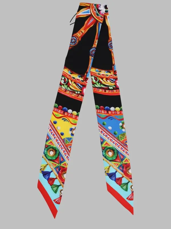 Dolce & Gabbana Printed Silk Twill Bandeau - Multicolor