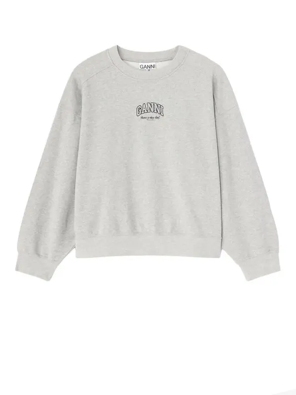 GANNI Logo Sweatshirt - Gray