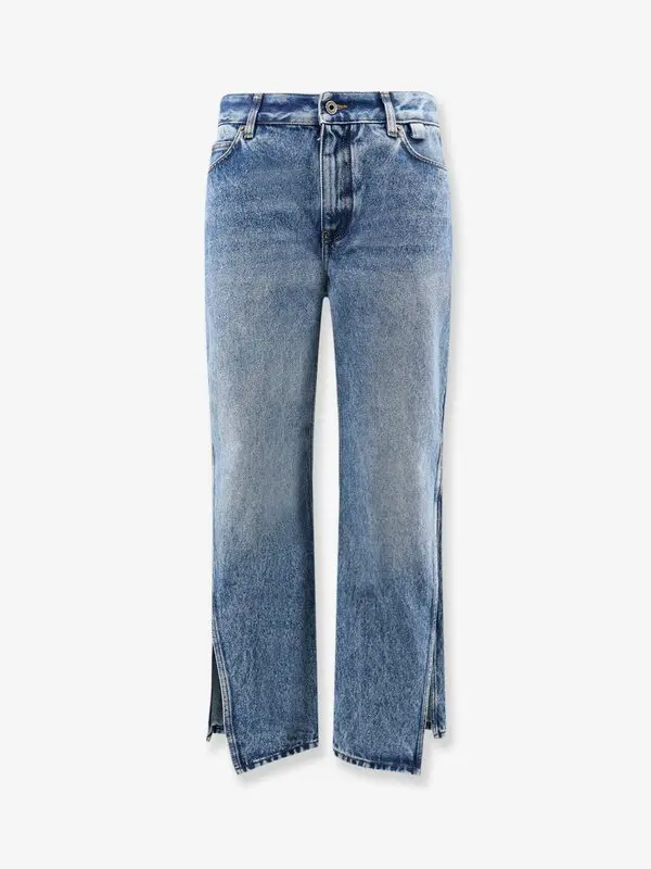 Loewe Paula's Ibiza Denim Jeans With Side Embroidered Logo - Blue