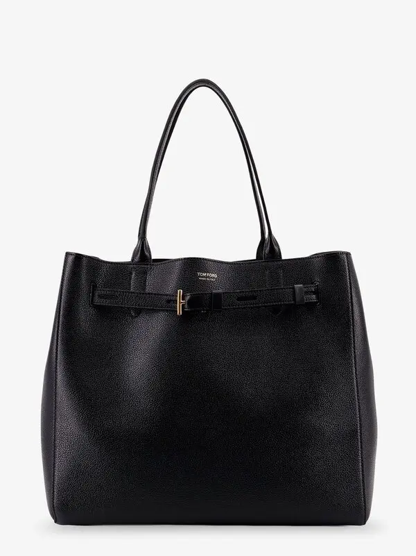 TOM FORD Leather Shoulder Bag With Logo