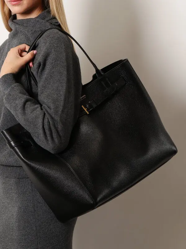 TOM FORD Leather Shoulder Bag With Logo