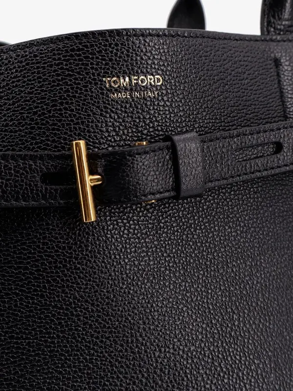 TOM FORD Leather Shoulder Bag With Logo