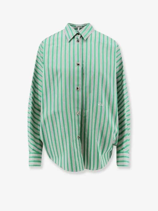 Loewe Striped Cotton Shirt - Green