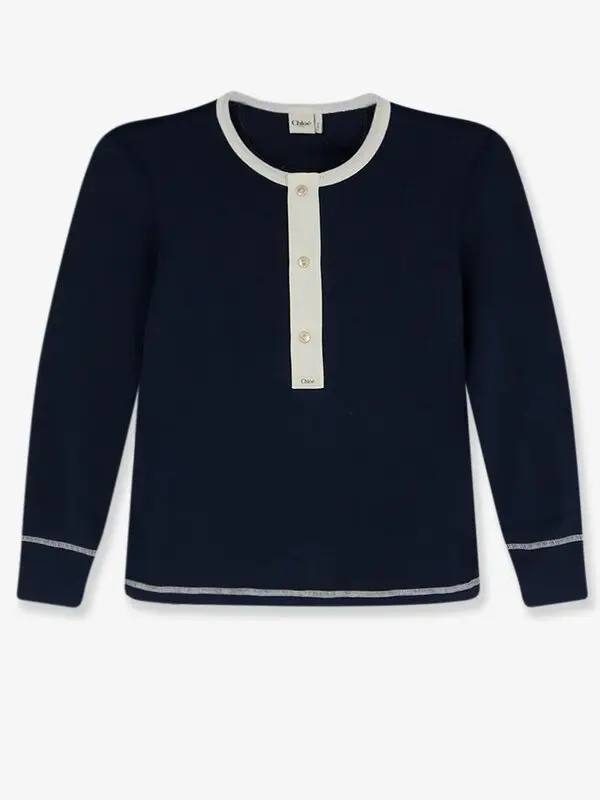 Chloé Cotton Sweater With Contrasting Inserts