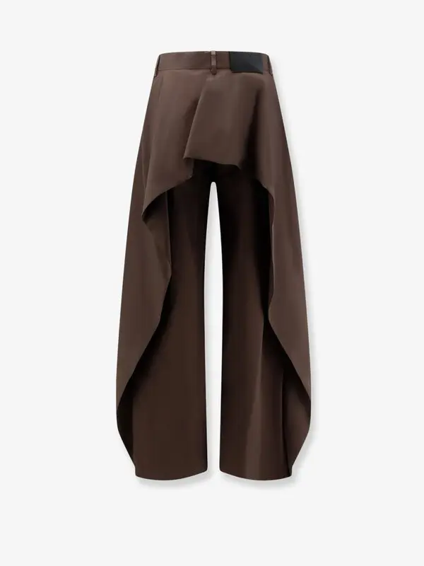 Loewe Cotton And Silk Blend Draped Trousers