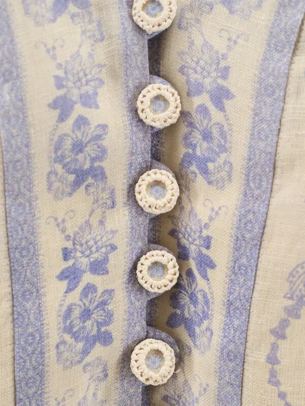 Zimmermann Indra Printed Linen Dress