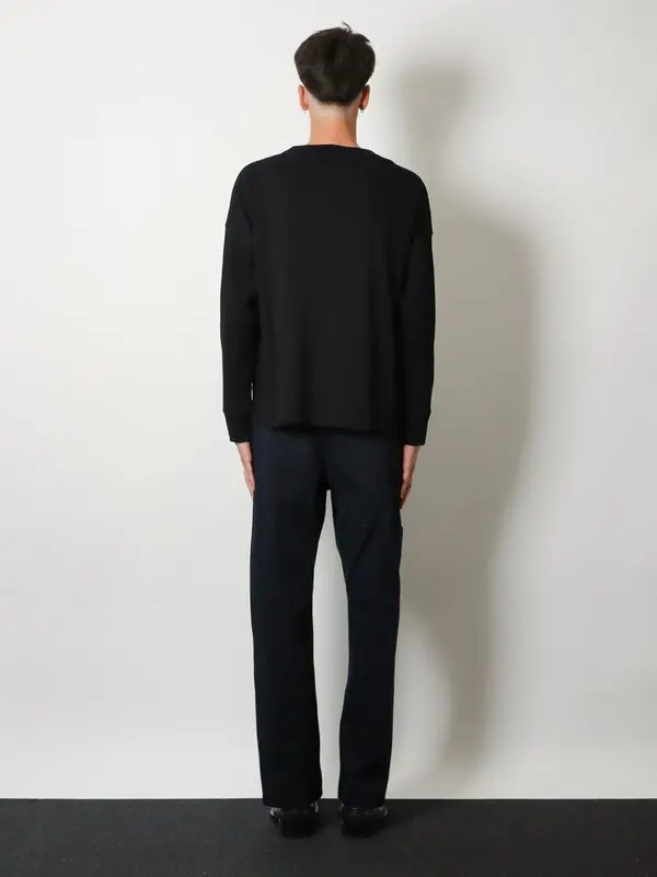 Loewe Ribbed Cotton Tshirt - Black