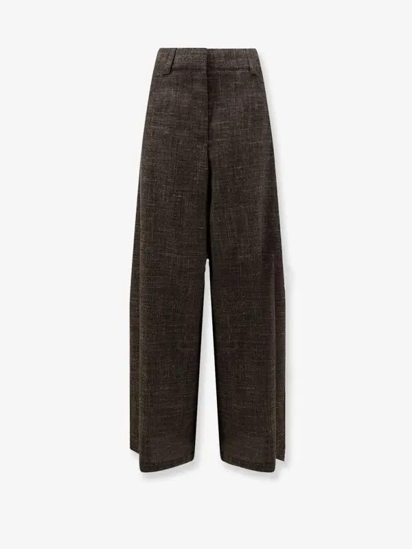 ALYSI Wool And Linen Blend Trousers