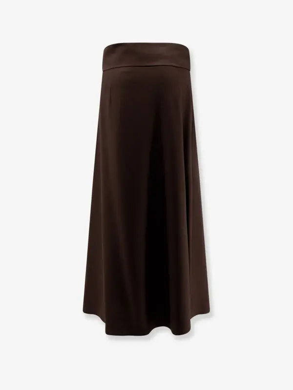 ALYSI Stretch Virgin Wool Maxi Skirt