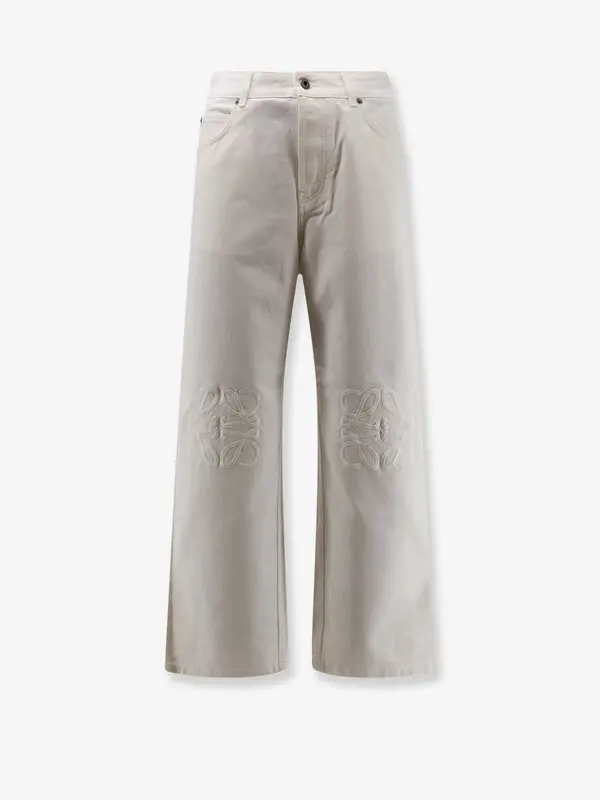 Loewe Anagram Baggy Denim Trousers - White