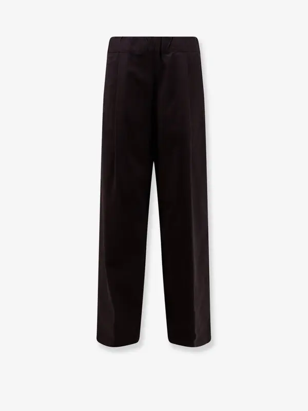 SEMICOUTURE Stretch Cotton Wide Leg Trousers
