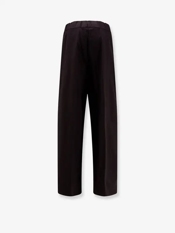 SEMICOUTURE Stretch Cotton Wide Leg Trousers