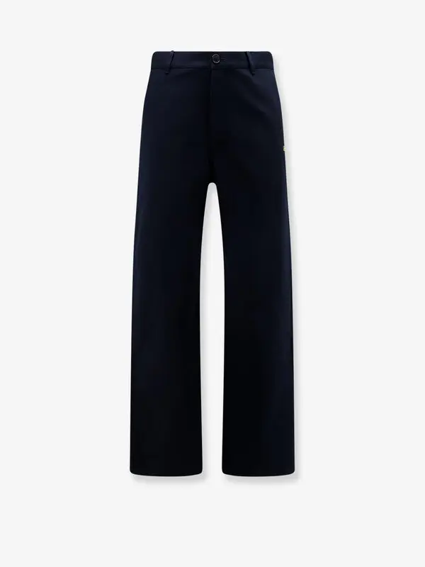 Loewe Denim Trousers With Contrasting Embroidered Logo - Blue