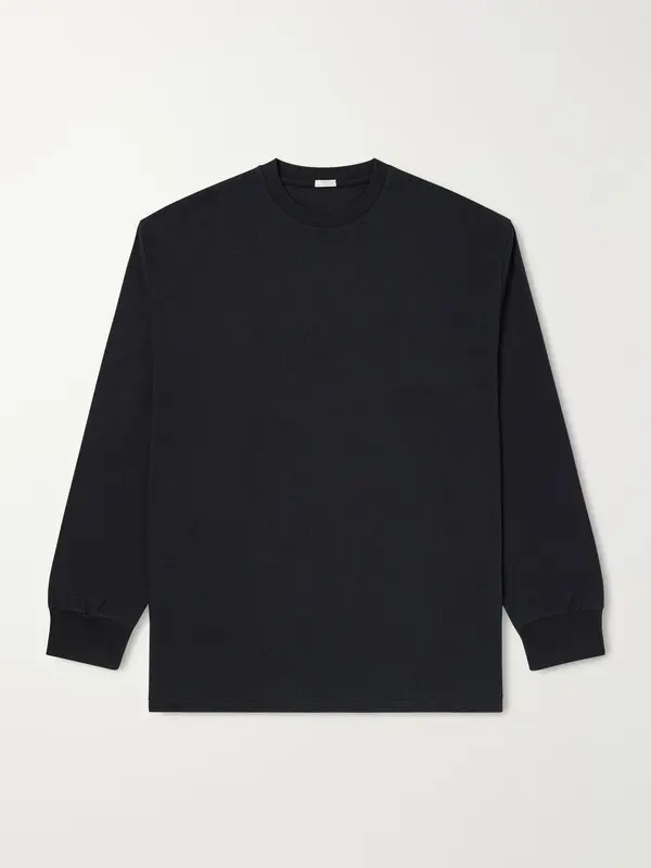 A.PRESSE Cotton And Cashmere-blend T-shirt - Black
