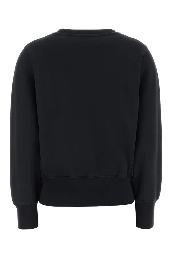 ANINE BING Embroidered Cotton Blend Sweatshirt