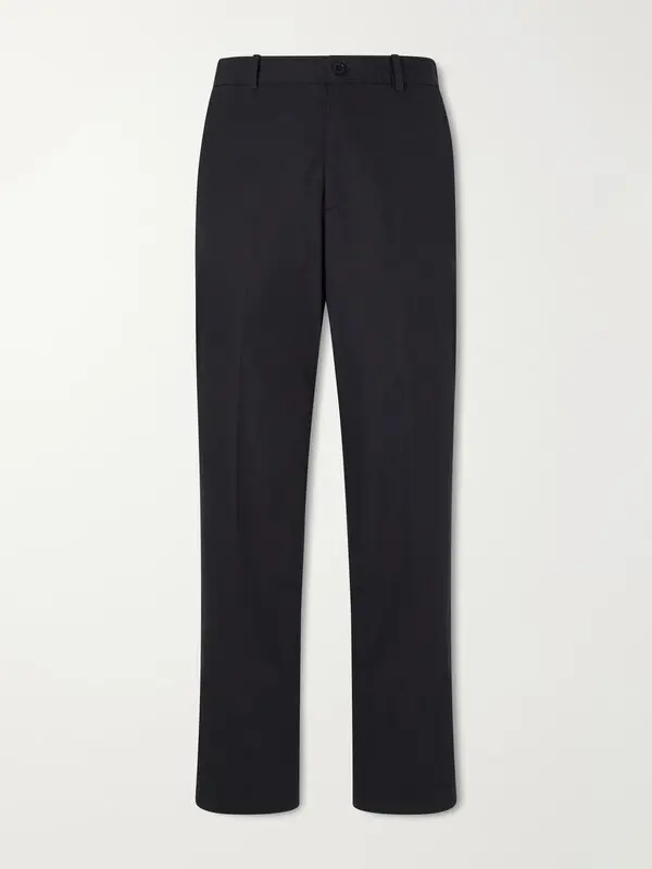 A.p.c. Dylan Straight-leg Cotton-poplin Trousers - Black