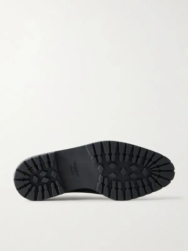 Thom Browne Longwing Pebble-grain Leather Brogues