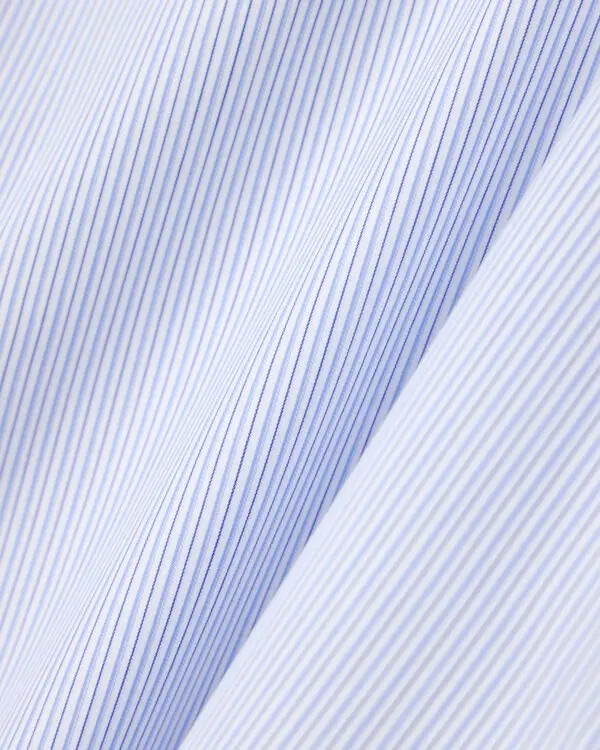 Giorgio Armani Regular Fit Striped Cotton Shirt With A Small Point Collar