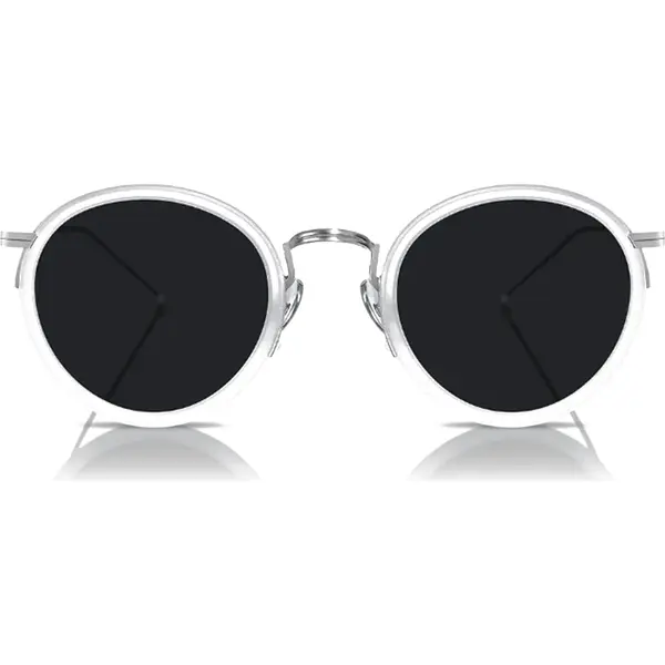 COSSINO Coco Round Frame Sunglasses - White