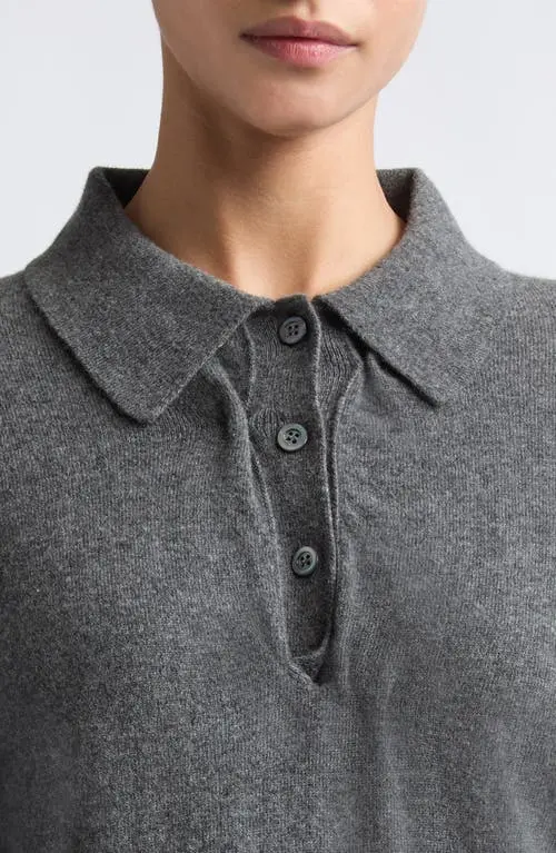 MAISON MARGIELA Twist Wool Polo Sweater - Medium Grey