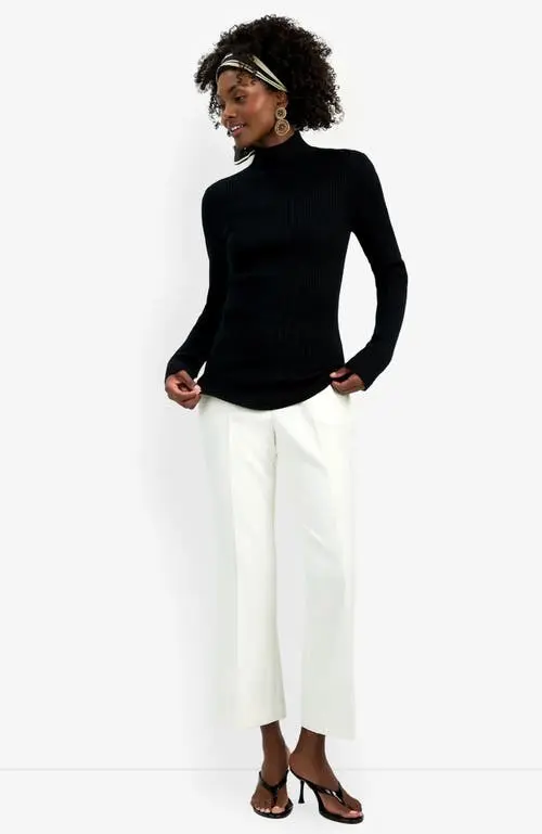 Trina Turk Hempstead Mock Neck Top - Black