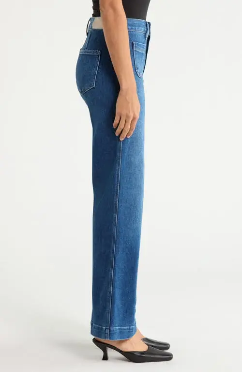 Paige Leenah Patch Pocket Wide Leg Jeans