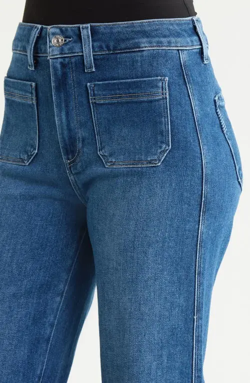 Paige Leenah Patch Pocket Wide Leg Jeans