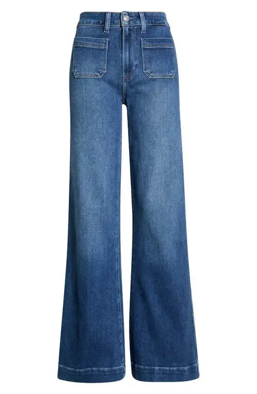 Paige Leenah Patch Pocket Wide Leg Jeans