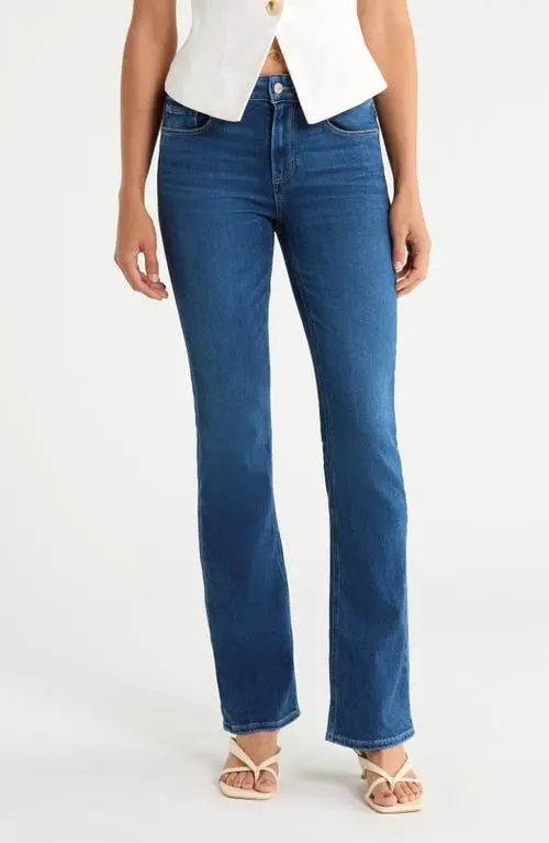 Paige Manhattan High Waist Bootcut Jeans - Neutra
