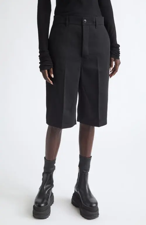 Rick Owens Wool Work Shorts - Black