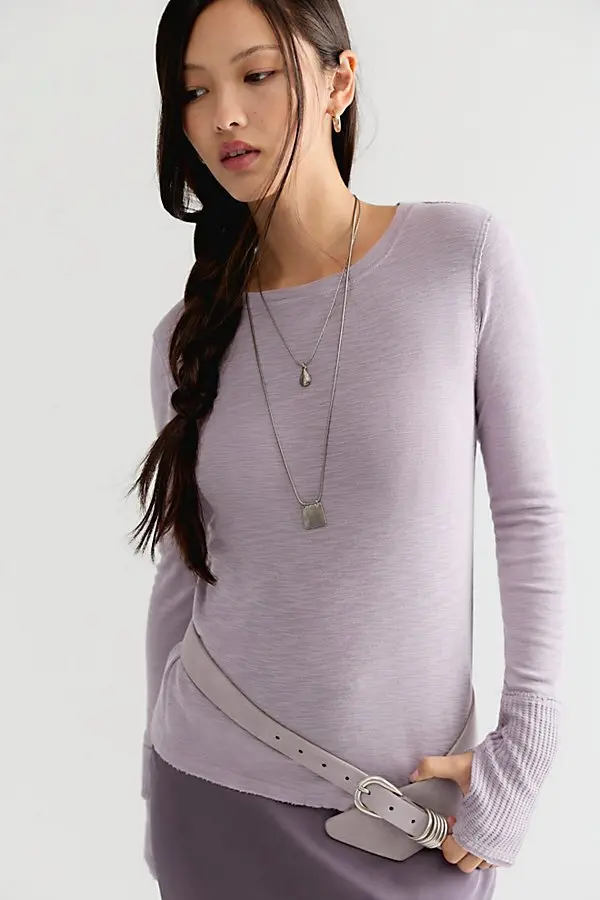 Free People We The Free Tinsley Top - Cool Violet