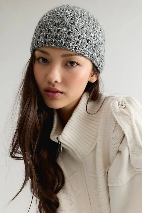 Free People Peggy Knitted Cap - Blue