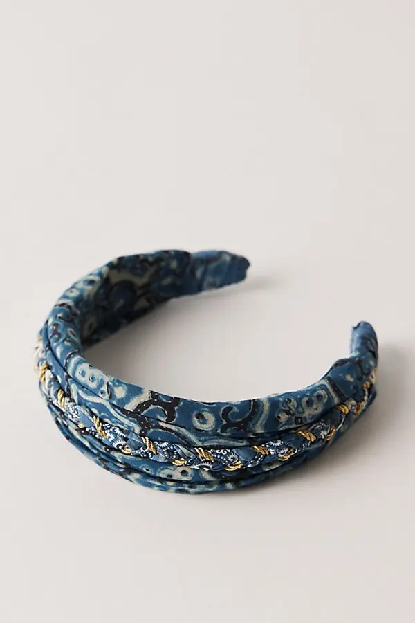 CURRIED MYRRH Cambrille Hard Headband - Denim Blue
