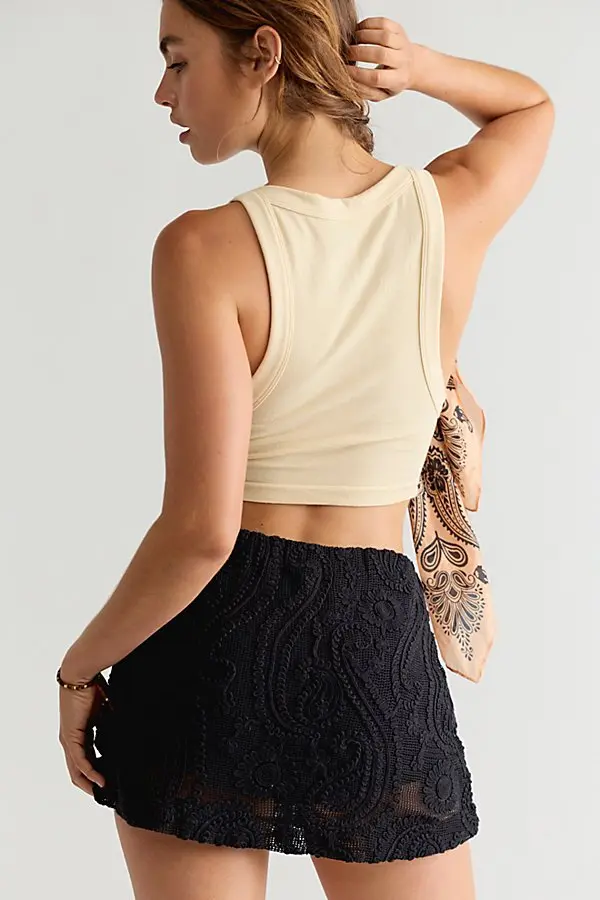 Free People My Little Micro Mini Lace Skort