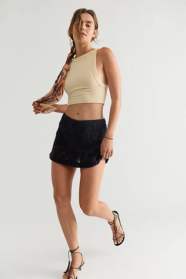 Free People My Little Micro Mini Lace Skort