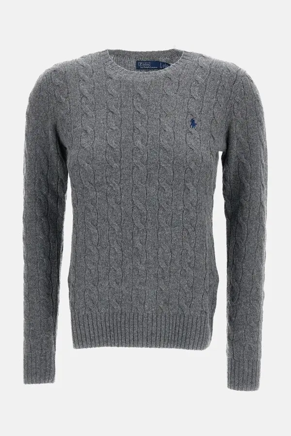 Polo Ralph Lauren Cable Knit Crew Neck Sweater - Grigio