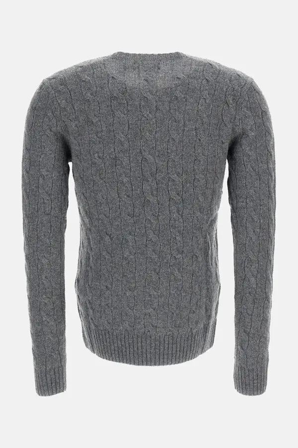 Polo Ralph Lauren Cable Knit Crew Neck Sweater - Grigio